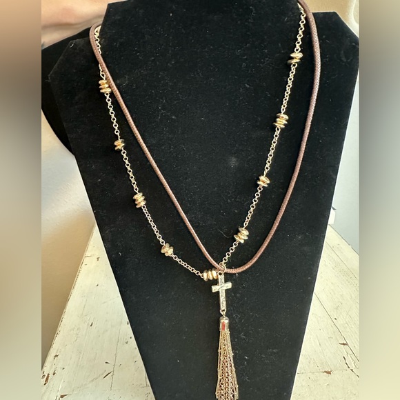 Jewelry | Leather Chain Necklace | Poshmark